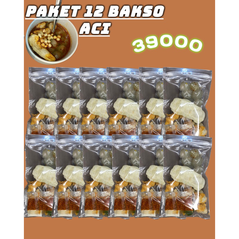 Jual PAKET BAKSO ACI ORIGINAL 12 BUNGKUS Best Seller | Shopee Indonesia