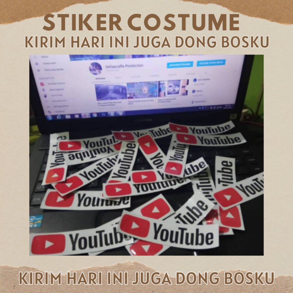 Jual Stiker Youtube Stiker Sosmed Stiker Costum | Shopee Indonesia