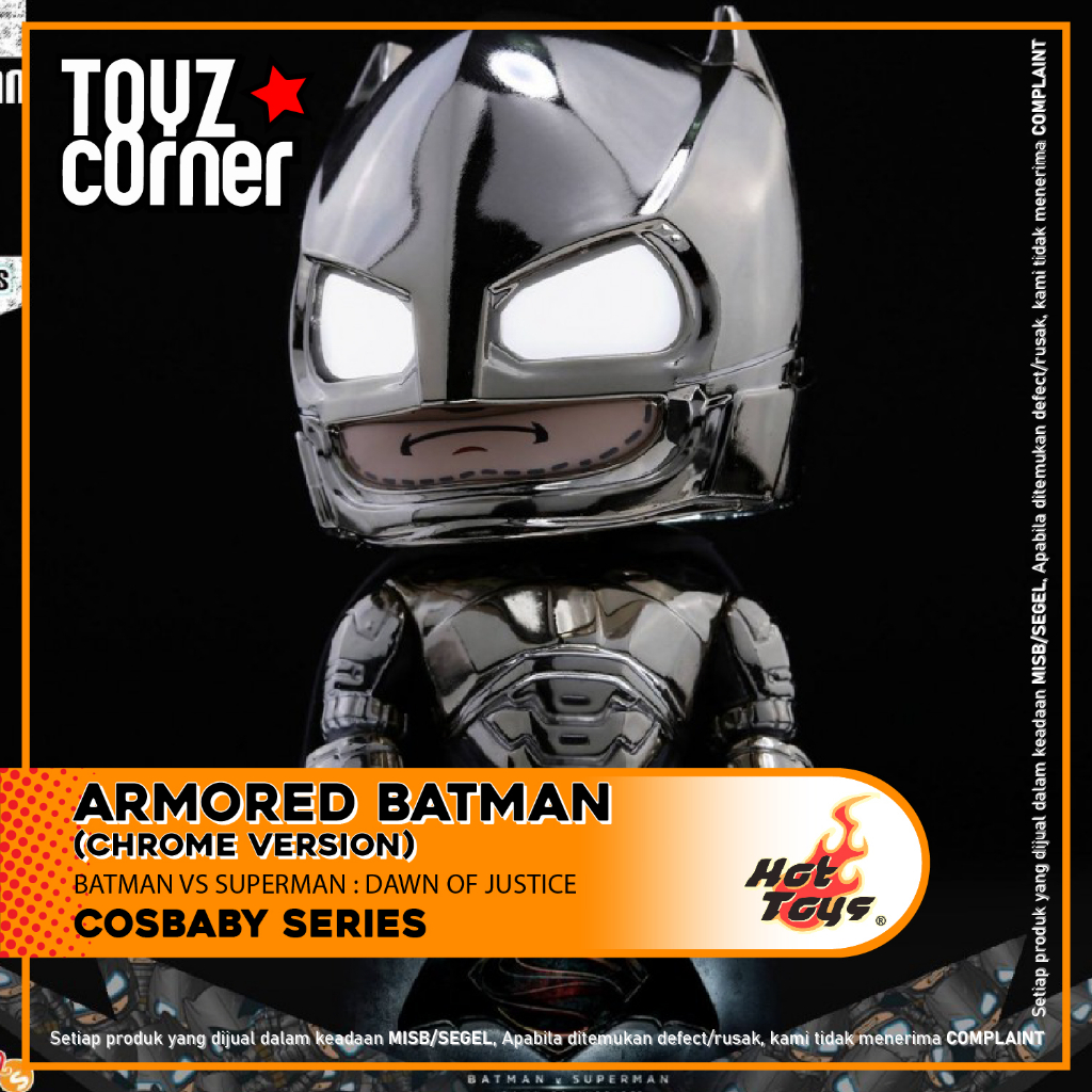 Jual Toyz Corner - Hot Toys Cosbaby 231 Armored Batman (Chrome Version ...