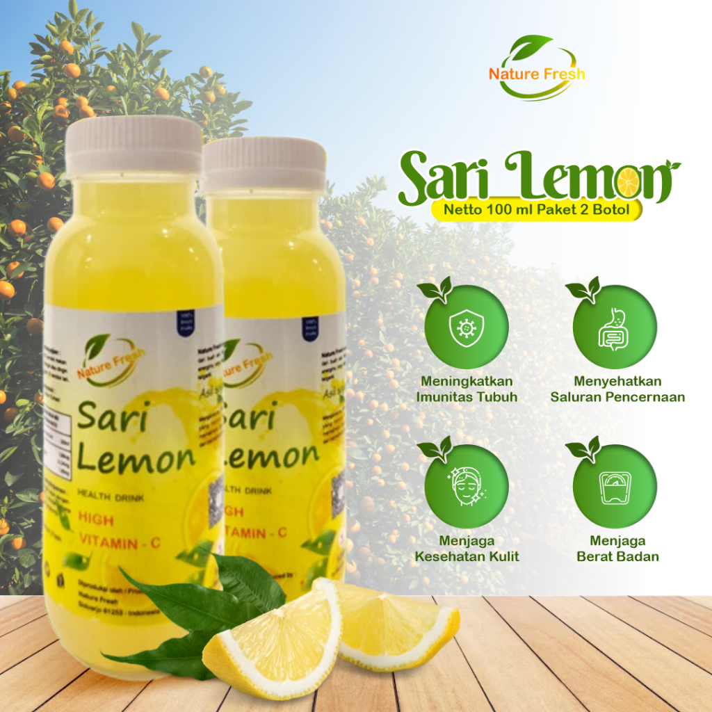 Jual Sari Lemon Asli Untuk Diet Nature Fresh Air Lemon Murni 100% Paket ...