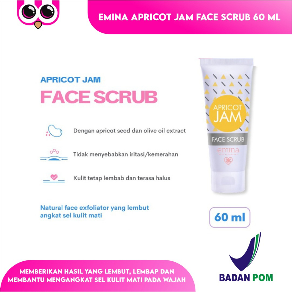 Jual EMINA APRICOT JAM FACE SCRUB 60 ML EKSFOLIASI PEMBERSIH WAJAH ...