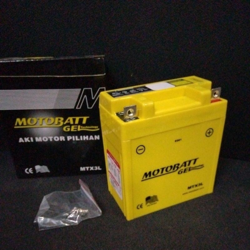 Jual MOTOBATT GEL MTX3L 3AH AKI KERING BATTERY MOTOR RX KING RXKING RXK ...
