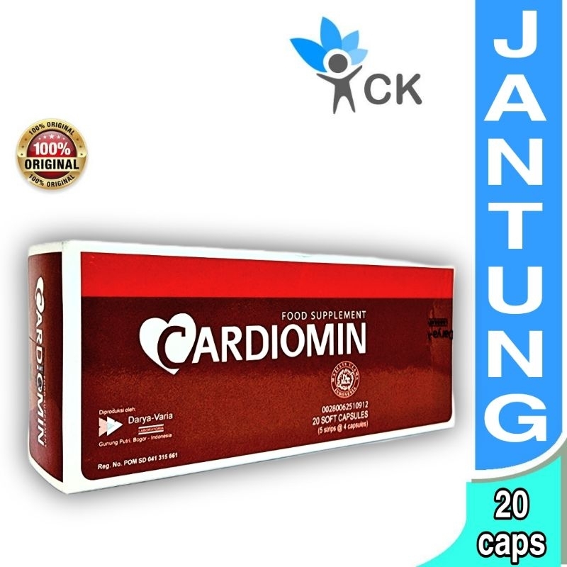Jual CARDIOMIN BOX ISI 20 KAPSUL suplemen kesehatan jantung | Shopee ...