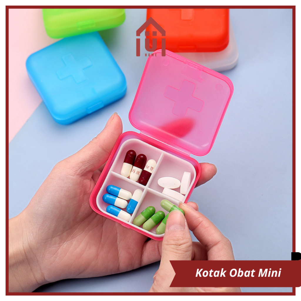 Jual UNISO - KOTAK OBAT MINI 4 SEKAT TRAVELLING KOTAK AKSESORIS ...