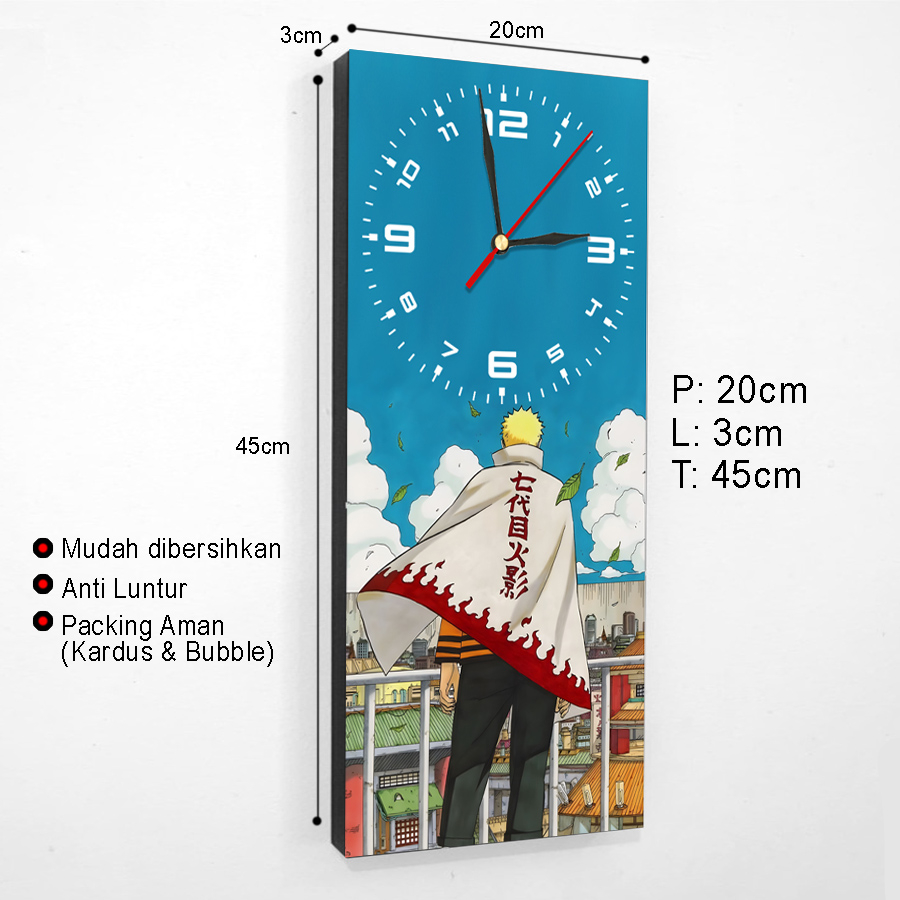 Jual Jam Dinding Naruto Hokage Hiasan Dinding Kamar Karakter Boruto ...