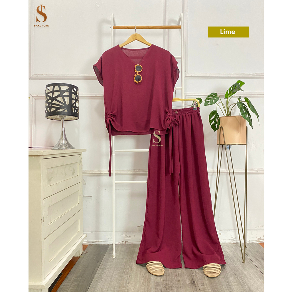 Jual Karina Oneset Celana Kulot Baju Serut Terbaru Kerah V Neck Jumbo ...