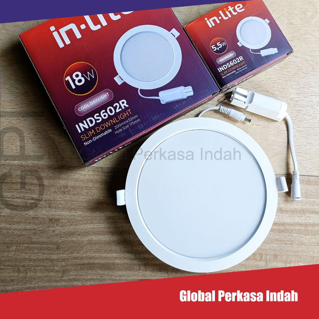 Jual INLITE LAMPU LED PLAFON SLIM DOWNLIGHT 16W 18W - INDS602R - PUTIH ...