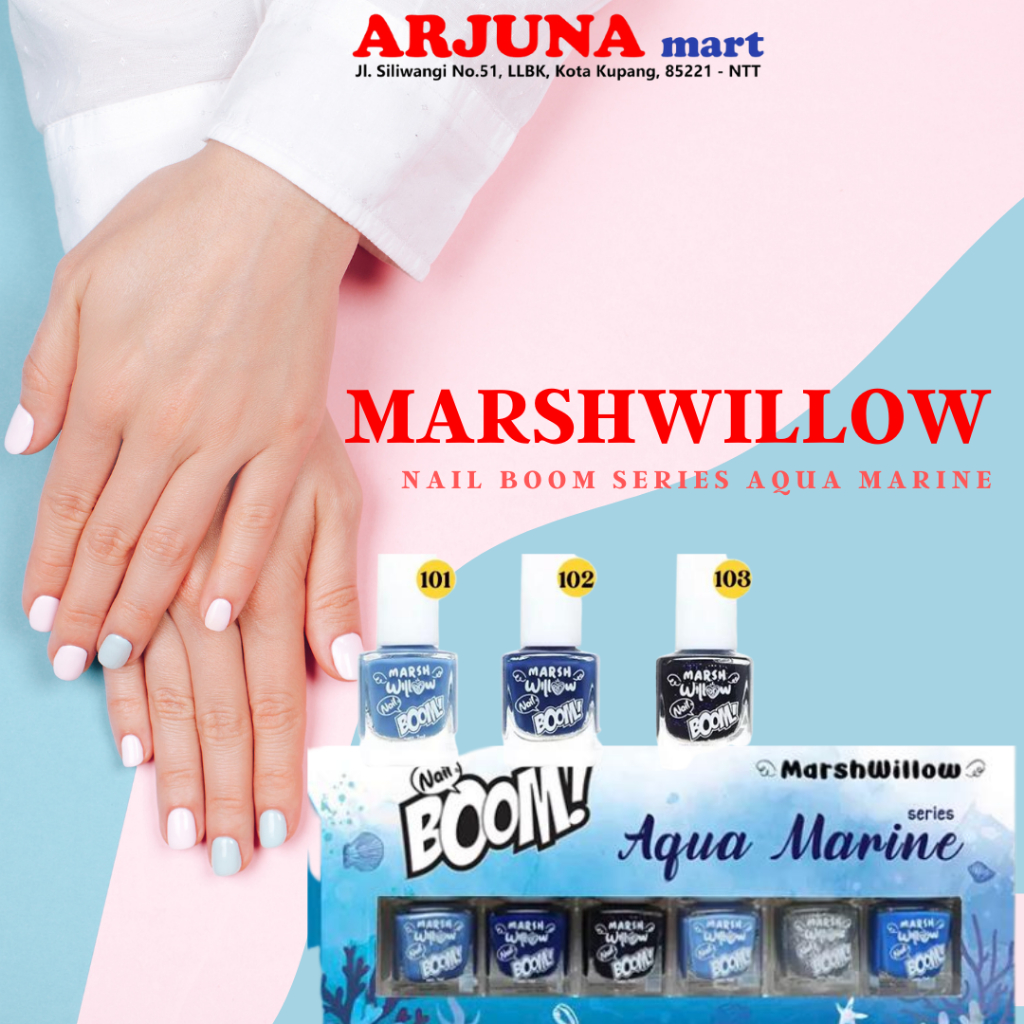 Jual MARSHWILLOW NAIL BOOM AQUA MARINE SERIES BOX | Shopee Indonesia