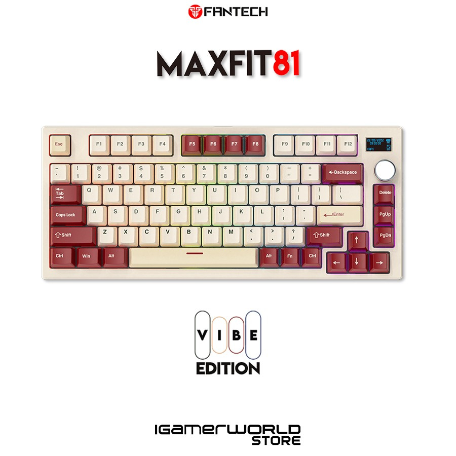 Jual Fantech MAXFIT81 Frost Wireless 75% PBT OLED Mechanical Gaming ...