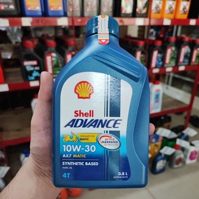 Jual Oli SHELL AX7 MATIC 0,8 Advance 10W 30 800ml 0,8L Liter Original ...