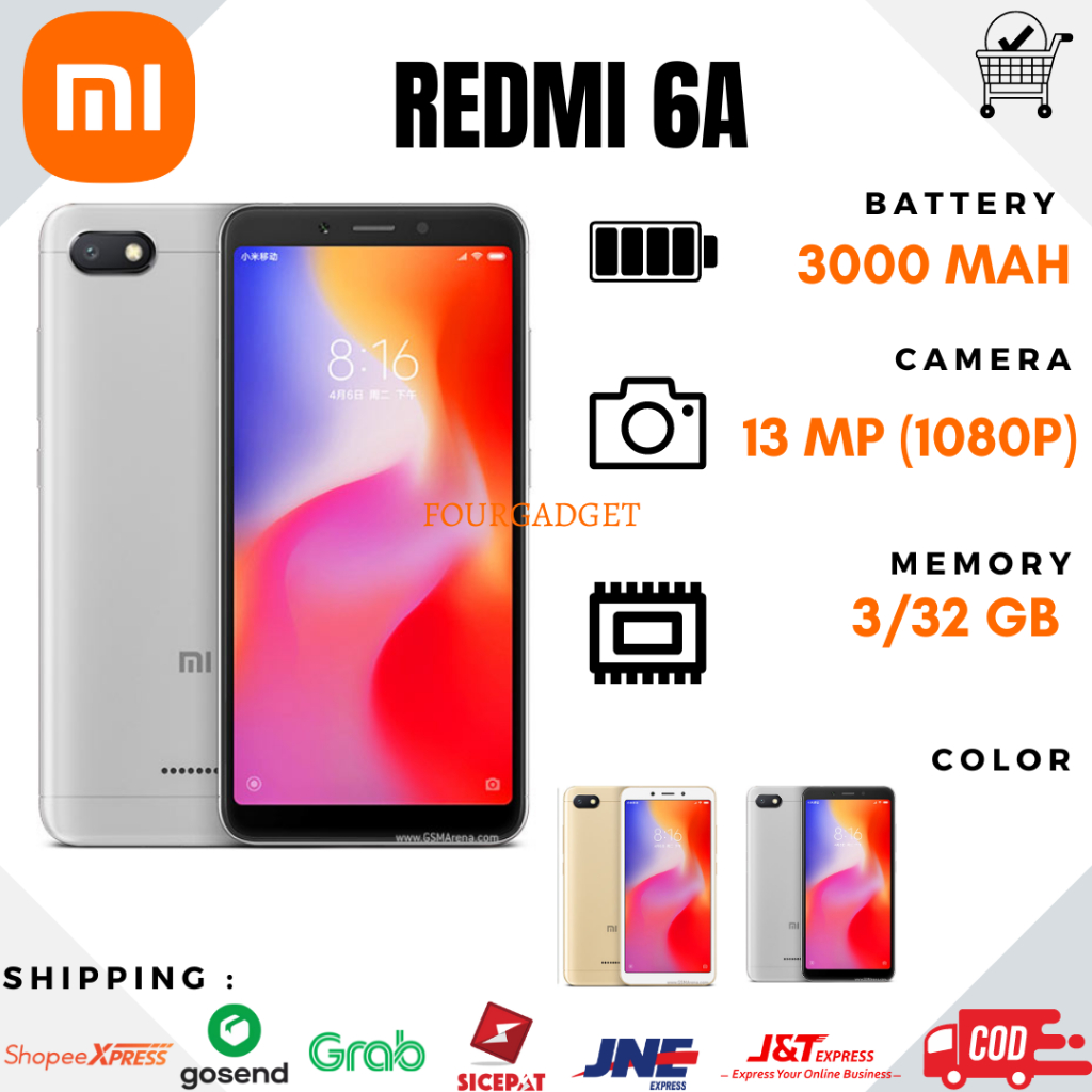 Jual REDMI 6A 3/32 GB BARU FULLSET GARANSI 1 TAHUN | Shopee Indonesia