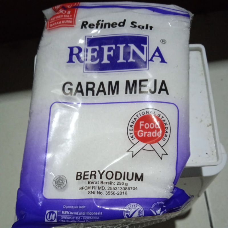Jual Garam meja halus merk Refina 250 gram | Shopee Indonesia