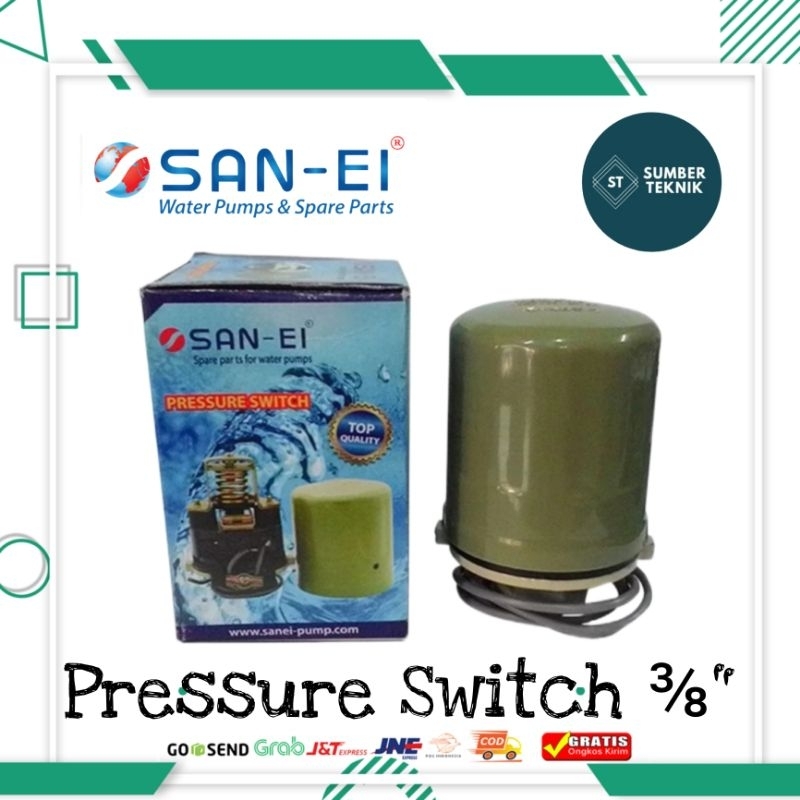 Jual SAN EI Otomatis Pompa Pressure Switch 3/8" Lubang Besar 3/8 Inch ...