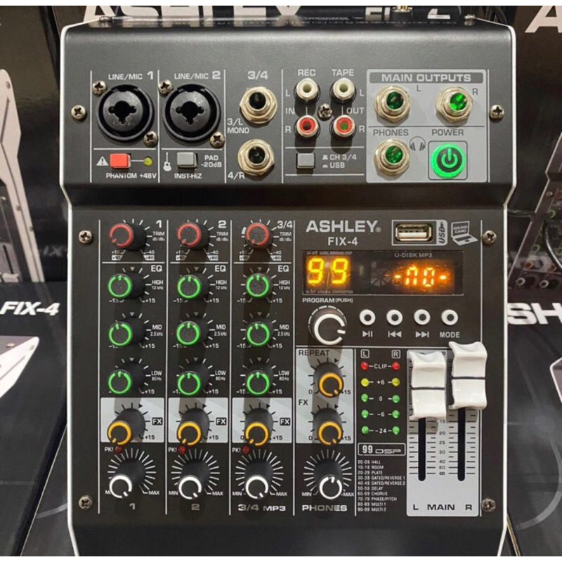 Jual Mixer audio ASHLEY FIX4 4 channel ORIGINAL garansi resmi ashley | Shopee Indonesia
