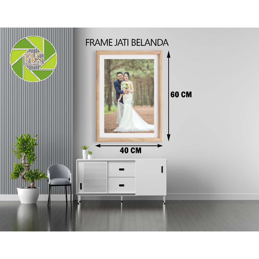 Jual CETAK FOTO + BINGKAI KAYU JATI BELANDA UKURAN 40X60 CM ( 20R ...