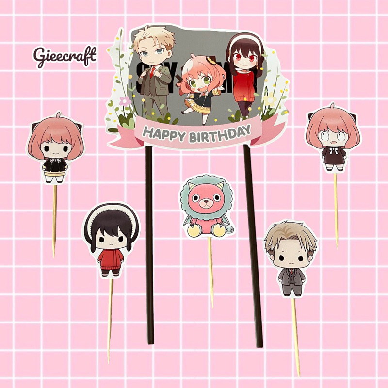 Jual Cake Topper SPY X FAMILY - ANYA / Topper Cake ANYA / Hiasan Kue ...