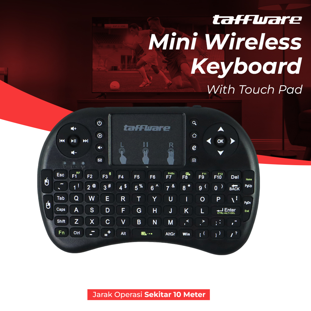 Jual Mini Keyboard Wireless Touch pad 2.4 GHZ & Fungsi Mouse untuk Pc ...