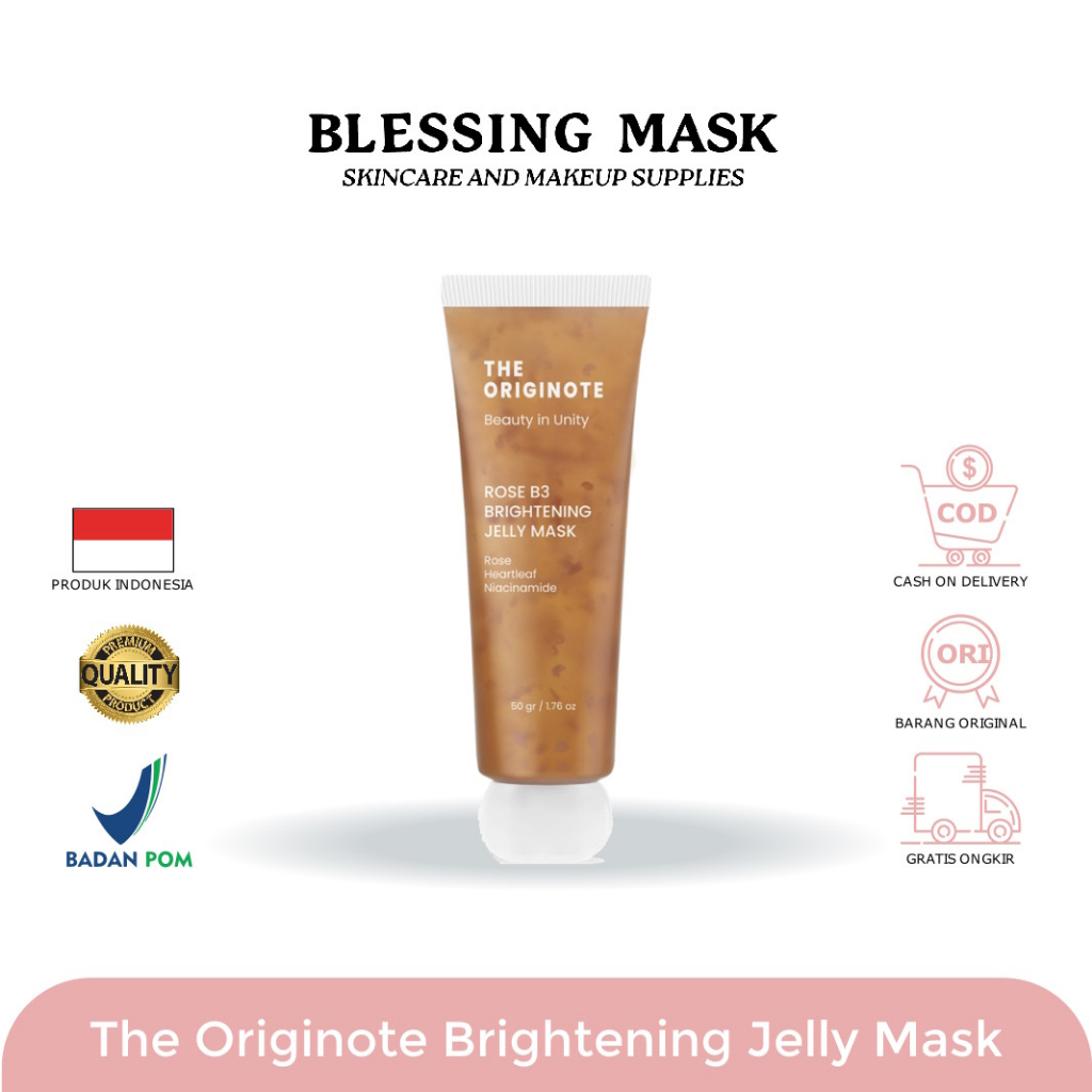 Jual The Originote Rose B3 Brightening Jelly Mask - 50gr | Shopee Indonesia