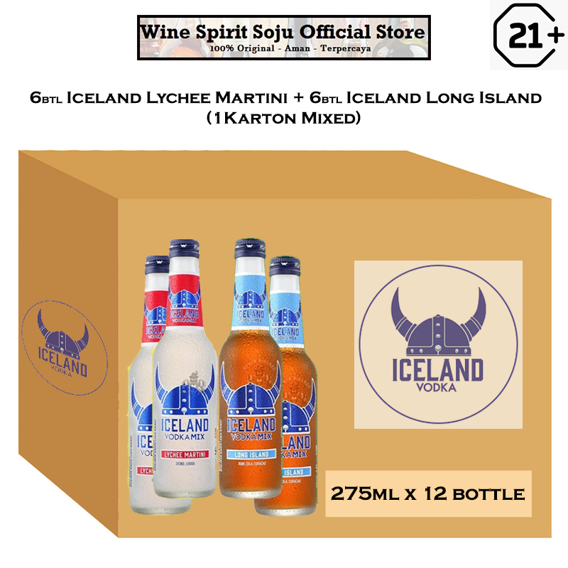 Jual Iceland Vodka Mix Lychee Martini 275ml x 6botol + Long Island ...
