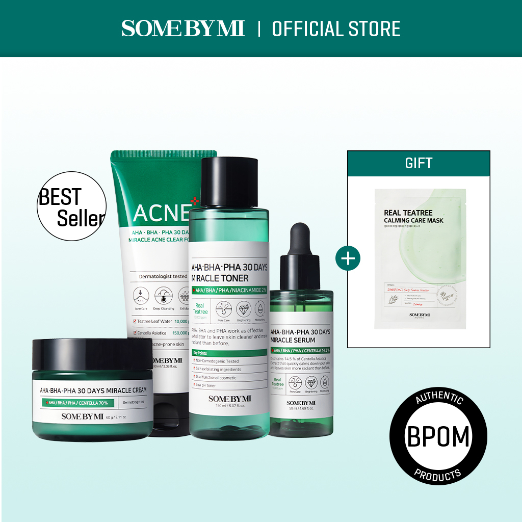 Jual SOME BY MI Miracle Acne 4 Step Set | Shopee Indonesia