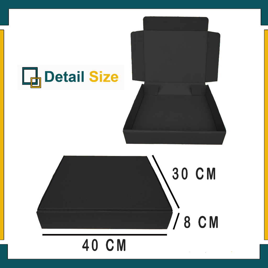 Jual Box 40X30X8 (ROBIN) cm/ Box Lipat Depan / Karton Polos / Box ...