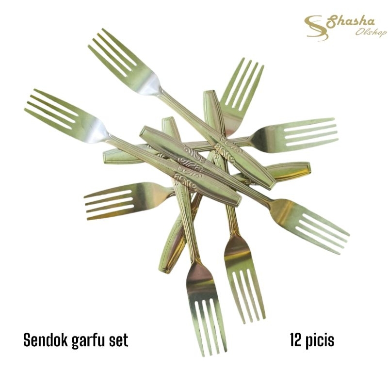 Jual flatware set sendok garfu makan set stainles steel anti karat 12 ...