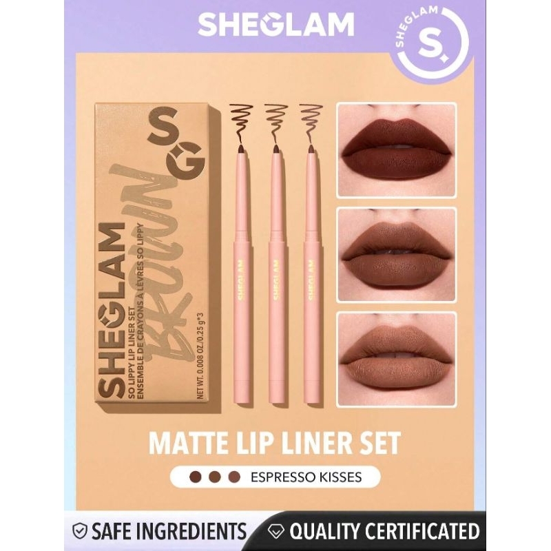 Jual SHEGLAM SO LIPPY LIP LINER SET | Shopee Indonesia