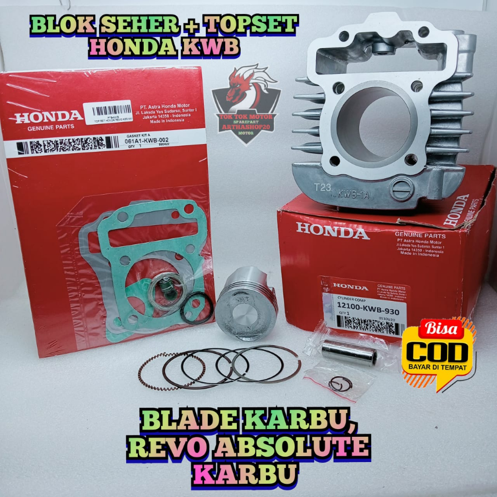 Jual BLOK + SEHER + TOPSET Motor HONDA BLADE 110 KARBU , REVO ABSOLUTE Abs , REvo Fit CARBU ...