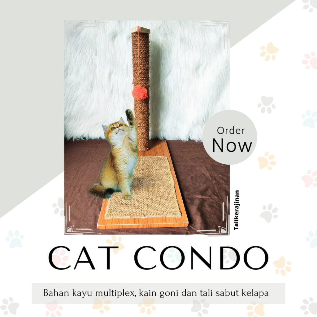 Jual Papan Garukan Kucing Scratching Cat Condo Tiang Garukan Kucing ...