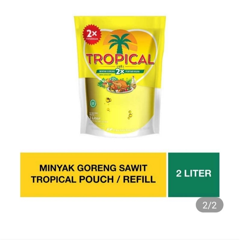 Jual minyak goreng tropical 2L (dgn packing dus) | Shopee Indonesia