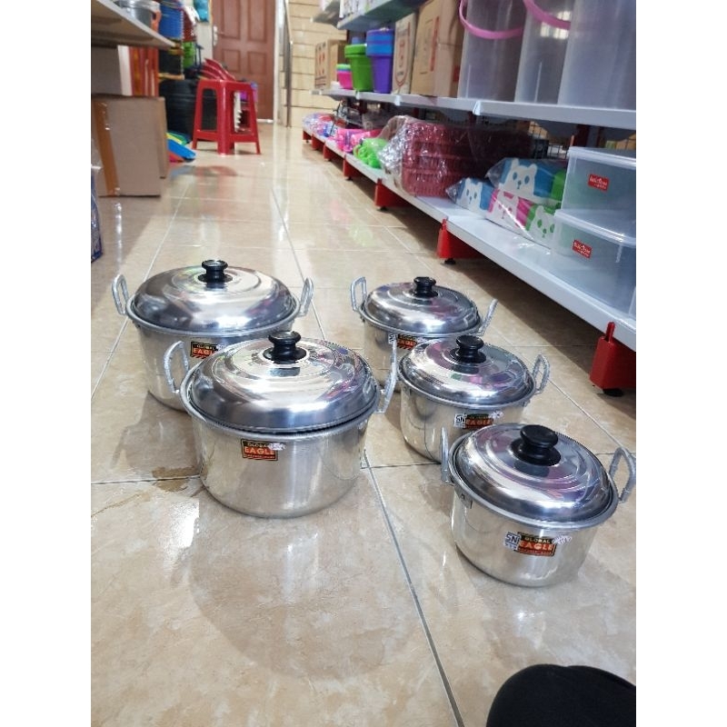 Jual Panci alumunium/Panci masak air ukuran 16cm,18cm,20cm,22cm,24cm ...