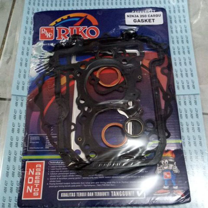 Jual PAKING FULSET/FULLSET GASKET SET/FULL SET +KARET HEAD KAWASAKI NINJA 250 KARBU/CARBU DOUBLE ...