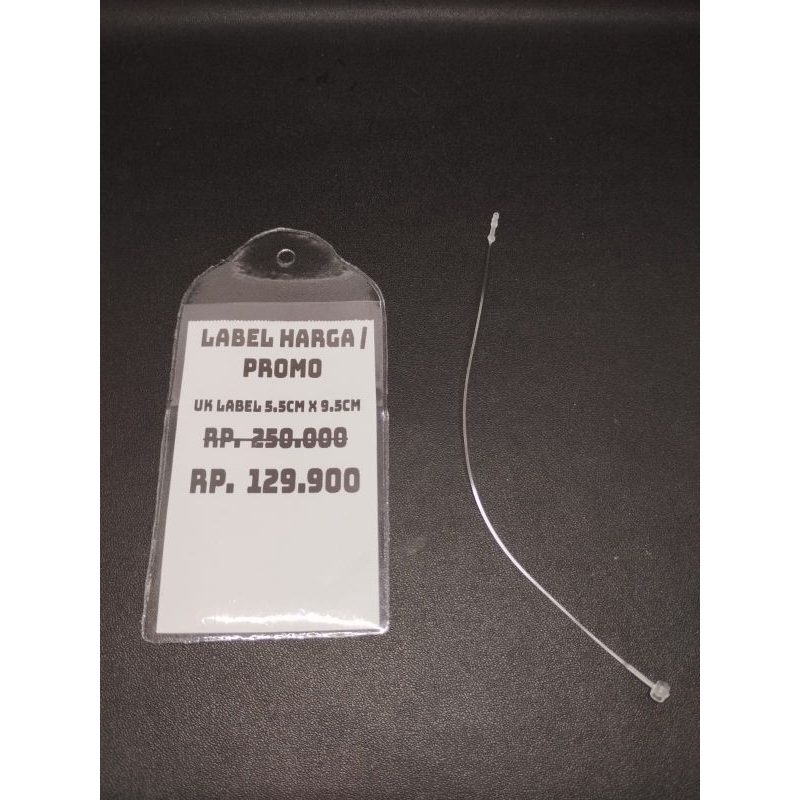 Jual PLASTIK GANTUNGAN LABEL HARGA BARANG / TAG HARGA / MIKA LABEL ...