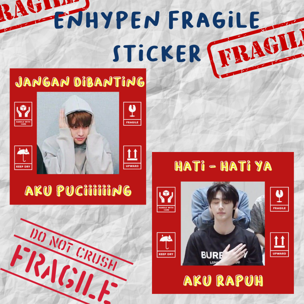 Jual [20 pcs] ENHYPEN FRAGILE STIKER || STIKER PAKET KPOP IDOL MEME GLOSSY DOFF | Shopee Indonesia
