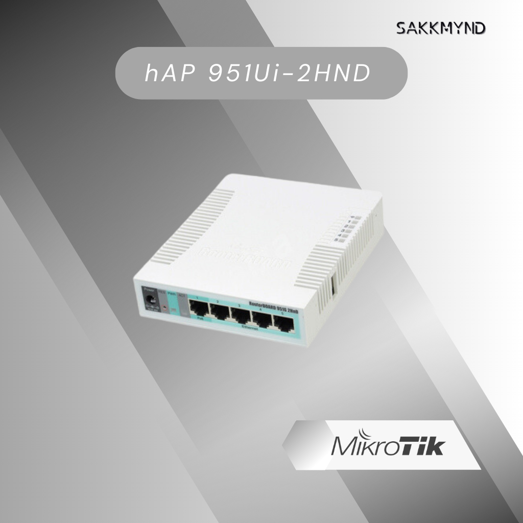 Jual Mikrotik Router Wireless RB951Ui-2HND (hAP) + Adaptor 24v | Second ...