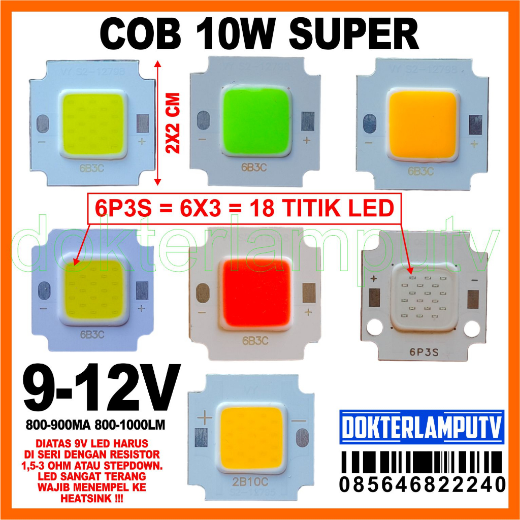 Jual LED HPL COB 10WAT 9-12V 6P3S ORIGINAL LUXIN LED | Shopee Indonesia