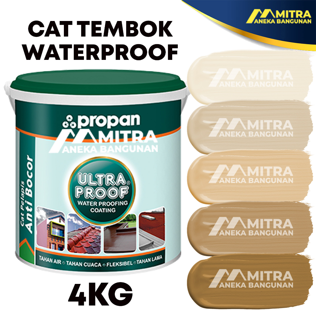 Jual ULTRAPROOF PROPAN 4KG CAT TEMBOK WATERPROOF / CREAM BEIGE COKLAT ...