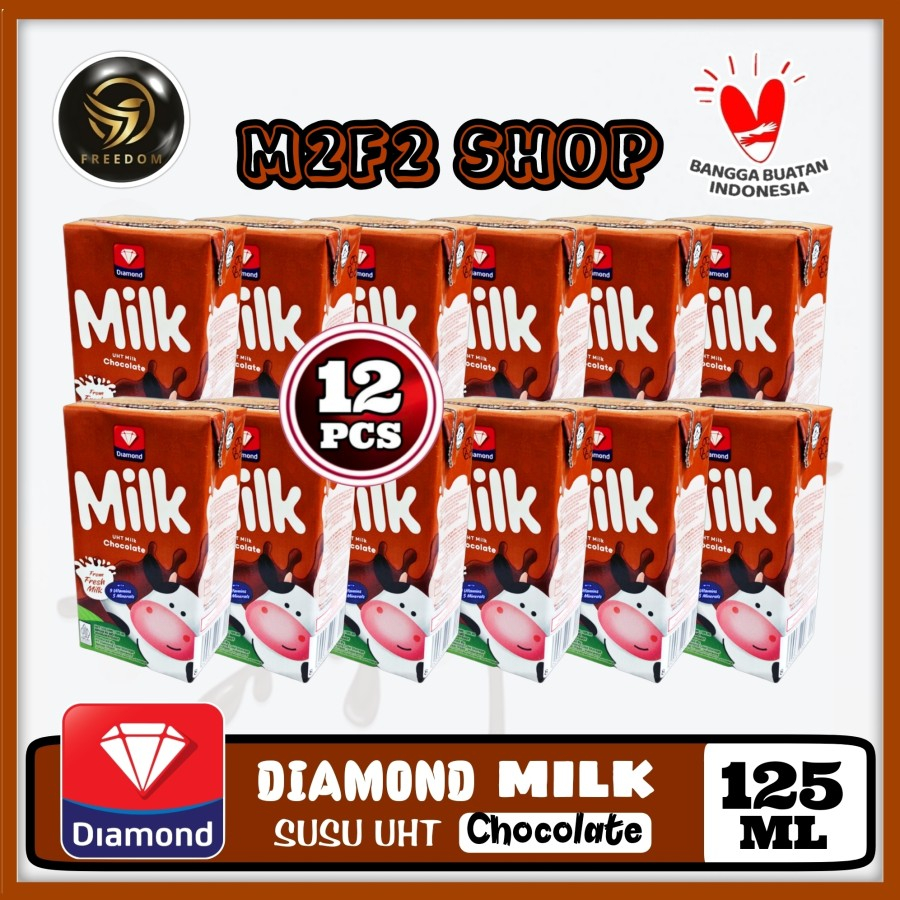 Jual DIAMOND Milk Susu Kotak UHT Chocolate | Rasa Cokelat - 125 ml (Kemasan 12 Pcs) | Shopee ...