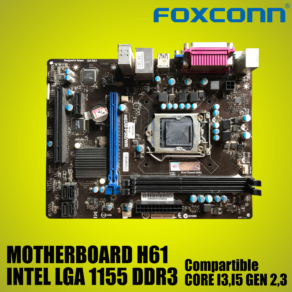 Jual Motherboard Foxconn H61 LGA intel 1155 Sandybridge & Ivy Bridge ...