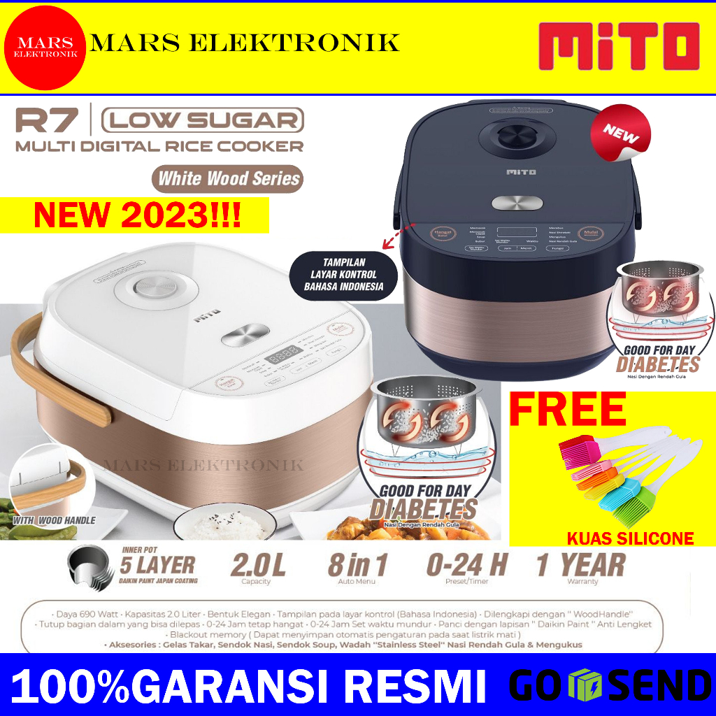 Jual RICE COOKER MITO GLOW R7 - NEW 2023 - 2 LITER - LOW SUGAR RICE ...