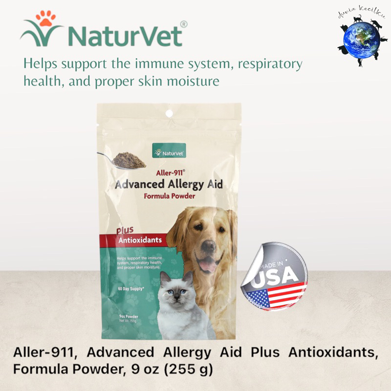 Jual Naturvet Aller-911 , Advanced Allergy Aid Plus Antioxidant Powder ...