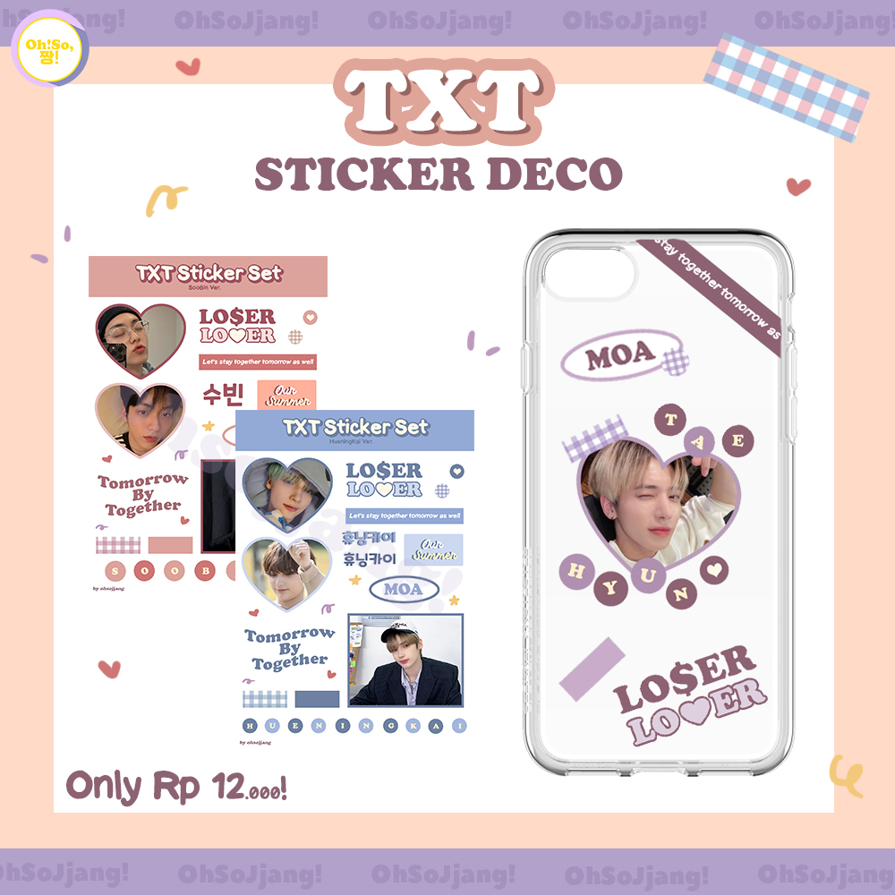Jual TXT STICKER DECO KISS CUT VOL.2 TOMORROW BY TOGETHER MOA STICKER SET CUTE | Shopee Indonesia
