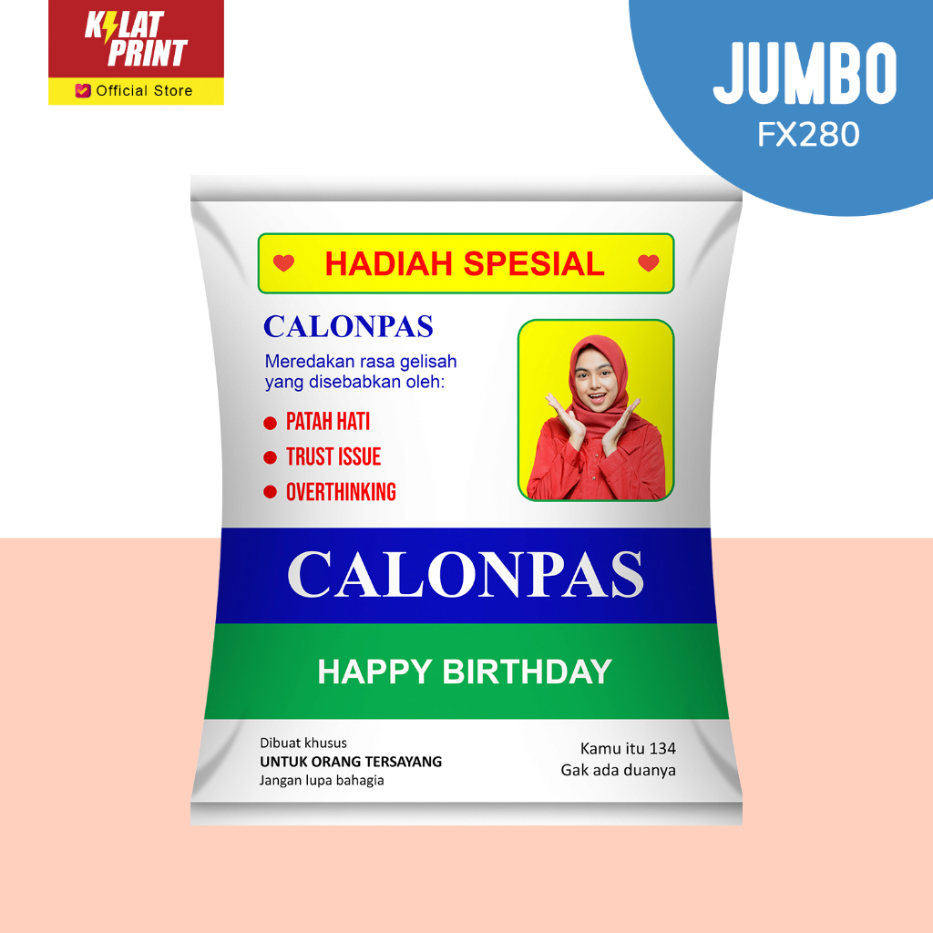 Jual Snack Custom Foto Teks Bungkus Pouch Jumbo Ala Salonpas Edition ...