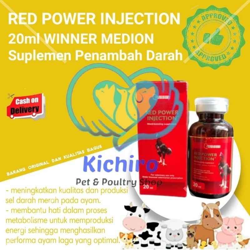 Jual Red Power Injection isi 20 ml Winner Medion Suplemen Injeksi ...