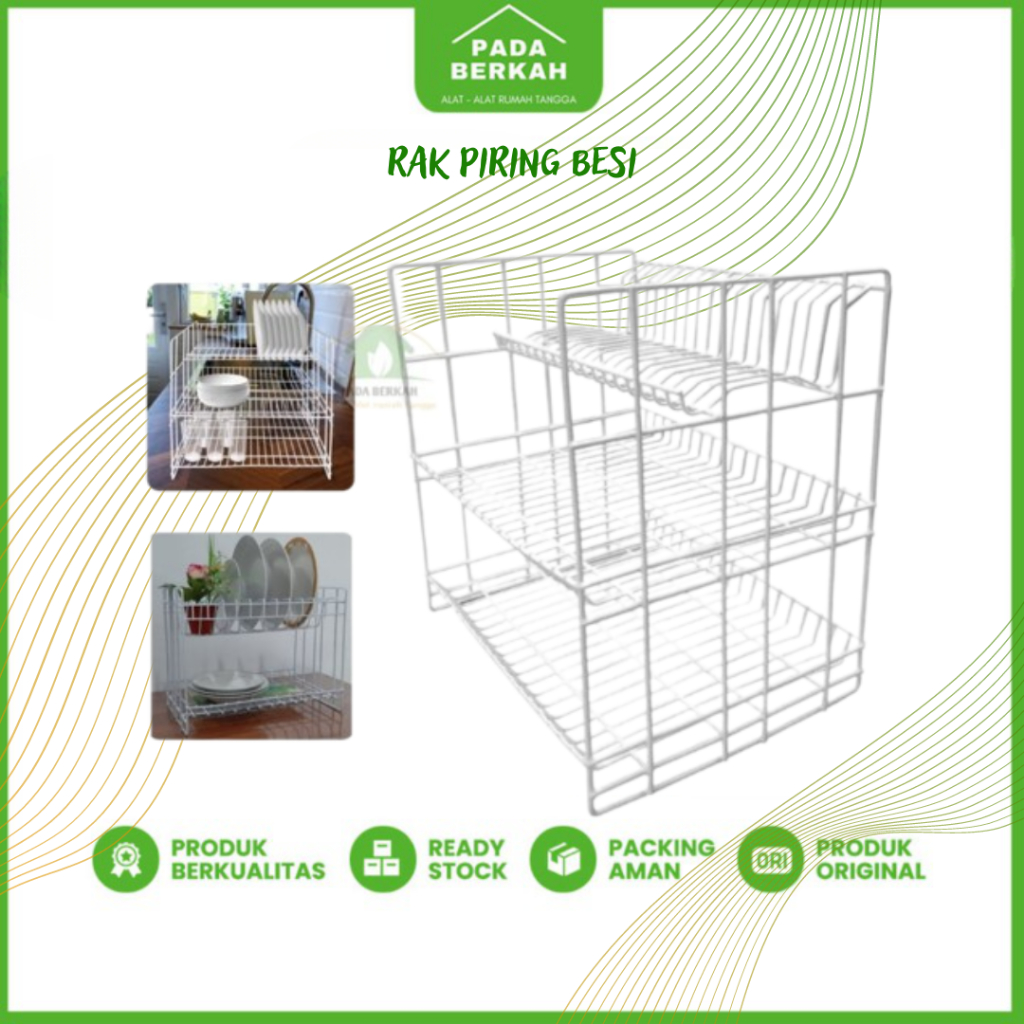 Jual Rak Tempat Piring Susun Besi Naga Mas Dragon Rak Susun 2 & 3 ...
