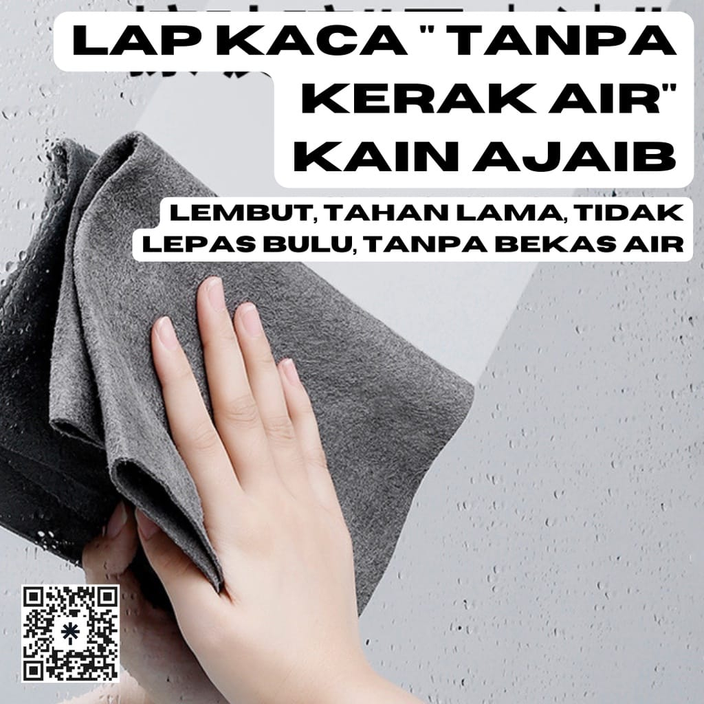 Jual Berkattoserba Kain Lap Microfiber hitam Pembersih Kaca Ajaib ...