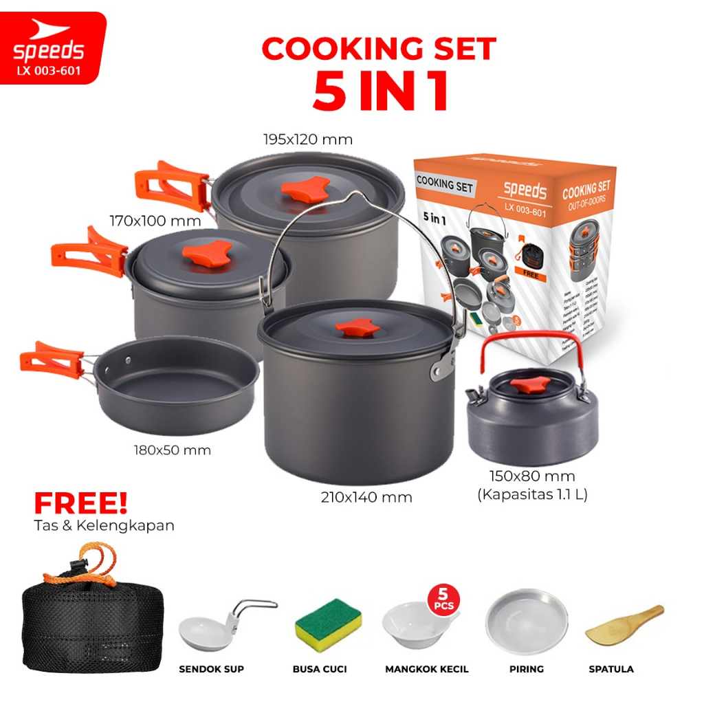 Jual SPEEDS Alat Masak Set Camping Mini Kemah Rekreasi Paket Cooking ...