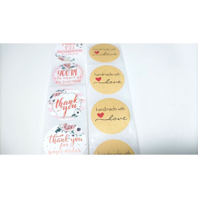 Jual stiker thankyou / stiker isi 100 pcs / stiker thankyou ecer ...