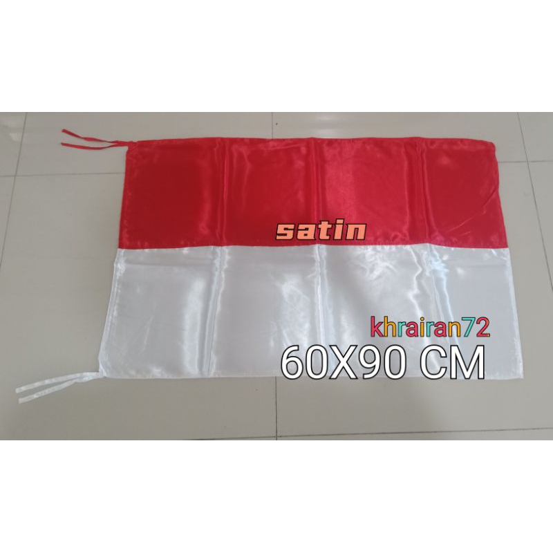 Jual bendera merah putih ukuran 60 cm x 90 cm bahan satin | Shopee Indonesia
