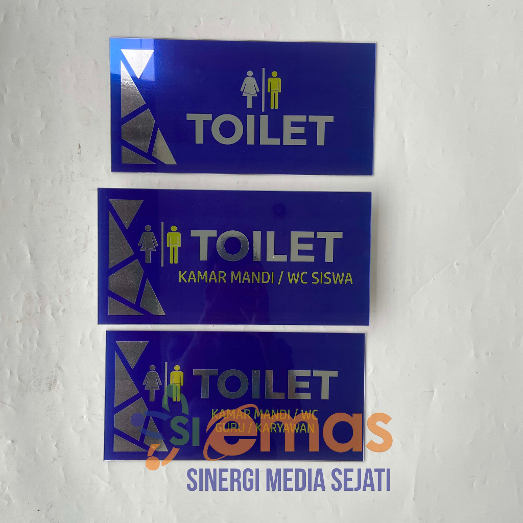 Jual Papan Akrilik Tanda Ruang Toilet Siswa | Akrilik Toilet Guru ...